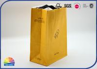 China Durable White Kraft Paper Shopping Bags with Cotton Handle Bespoke Carrier Bags for sale