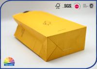 China Durable White Kraft Paper Shopping Bags with Cotton Handle Bespoke Carrier Bags for sale