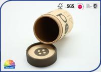 China Customized Black Logo Brown Kraft Paper Packaging Round Gift Box for sale