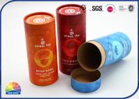 China Custom Colorful Printed Tea Paper Packaging Tube Matte Lamination for sale