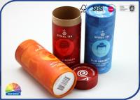 China Custom Colorful Printed Tea Paper Packaging Tube Matte Lamination for sale