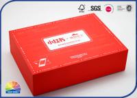 China Various Logo Red Printed Festival Present Wrapped Paper Box Matte Lamintion for sale