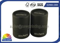 China Personalized 3 Pieces Black Rigid Paper Cans Packaging Fancy Cylinder Gift Boxes for sale