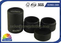 China Personalized 3 Pieces Black Rigid Paper Cans Packaging Fancy Cylinder Gift Boxes for sale
