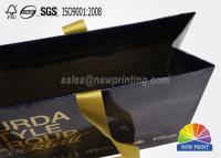 China Glossy Laminated Full Color Printed Custom Paper Garment Bags with Ribbon Handle for sale