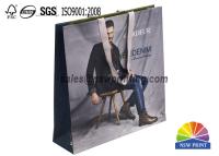 China Flat Cotton Ribbon Handle Luxury Custom Paper Shopping Bags Carry Bag OEM ODM for sale