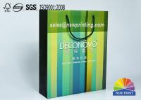 China Black PP Rope Handle Branded Printed Paper Bags CMYK Colors Printing for sale