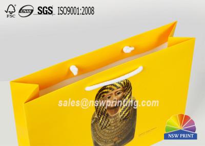 China Cotton Handle Custom Printed Paper Bags CMYK Full Colors Design for sale