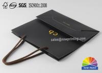 China Logo Gold Foil Hot Stamping Black Matte Paper Grocery Bags Fashion Gift Bags for sale