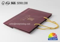 China Delicate Pantone Color Cotton Handle Silver Stamping Paper Bag for sale