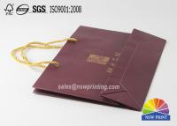 China Delicate Pantone Color Cotton Handle Silver Stamping Paper Bag for sale