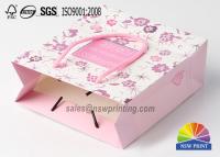 China Colorful Cardboard Custom Paper Shopping Bag For Cosmetic / Cloth / Jewelry for sale
