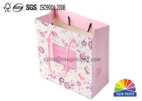 China Colorful Cardboard Custom Paper Shopping Bag For Cosmetic / Cloth / Jewelry for sale
