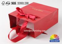 China Hot Stamping Logo Exquisite Small Personalised Paper Bags With Ribbon Handle for sale