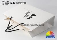 China 210GSM White Cardboard Custom Paper Shopping Bags For Cloth for sale