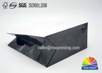 China Fashion Custom Paper Shopping Bags / Paper Carry Bag With Ribbon Handle for sale