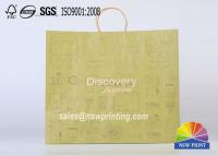 China Custom Recycle Brown Kraft Portable Paper Gift Bags With Screen Printing for sale