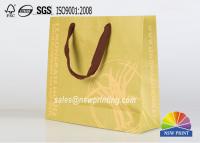 China Custom Recycle Brown Kraft Portable Paper Gift Bags With Screen Printing for sale