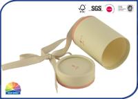 China Custom Round Paper Tube Packaging Cylinder Paper Box With Ribbon Bowknot for sale
