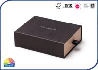 China Rigid Paper Boxes Kraft Paper Sliding Drawer Boxes With Silver Gold Foil Stamping for sale