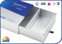 China Reverse Uv Coating Rigid Drawer Paper Box With Paper Divider for sale
