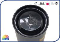 China Tea Coffee Metal Ends Round Cardboard Tube Container for sale