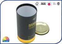 China Tea Coffee Metal Ends Round Cardboard Tube Container for sale