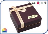 China Soft Touch Printed Ribbon Underwear Rigid Shoulder Box for sale