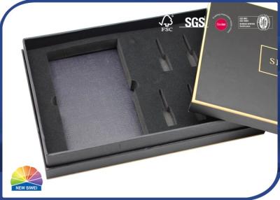 China Skincare Rigid Setup Foam Inserts Shoulder Cardboard Box for sale