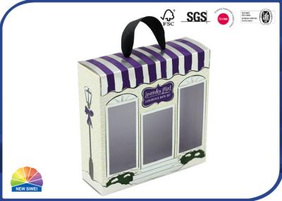 China Window Diecut Ribbon Decorated Folding Carton Box for sale