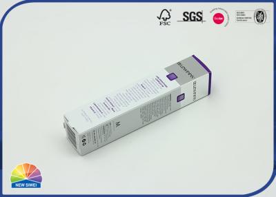 China Eye Cream Packaging Folding Box Silver Paper Reverse Uv Coating for sale