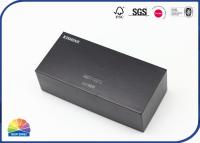 China Custom Embossing Logo Two-Piece Black Paper Box Pack Sunglasses for sale