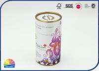 China 4c UV Printed Round Paper Box With Lid Essential Oil Packaging for sale