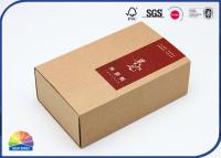 China Corrugated Kraft Paper Sliding Box Two Pieces Socks Packaging for sale
