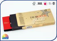 China Gold Cardboard Folding Box Printed Inside Plastic Tray For Lipstick for sale