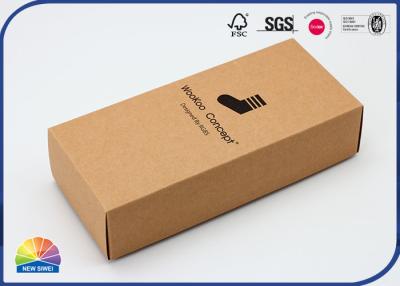 China 1c Print Rectangle Kraft Gift Box For Cotton Socks Packaging for sale