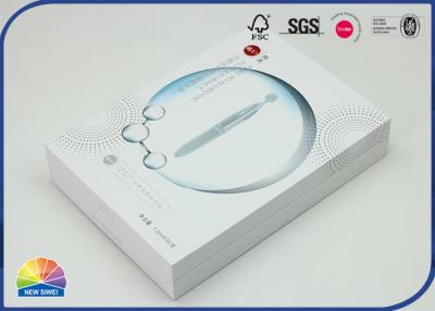 China Cosmetic Essence Packaging Hinged Lid Cardboard Box C1S Paper Insert for sale