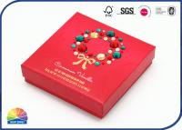 China Red 157gsm Coated Paper Gift Box With Acrylic Diamond Decorated for sale
