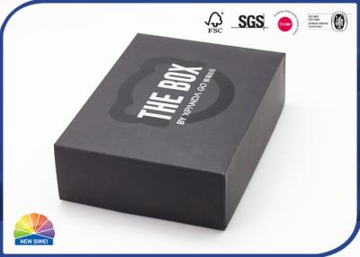 China 350gsm Black Paper Carton Box Shoes Packaging Large Paper Box for sale