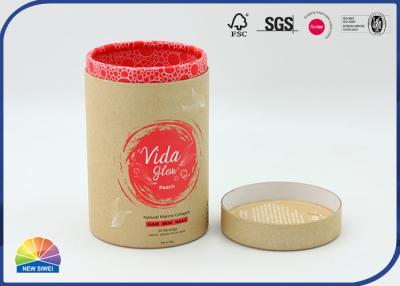 China Reusable Red Inside Paper Packaging Tube For Skincare Collagen for sale