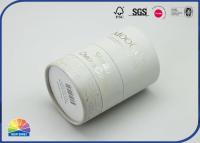 China Candle Packaging White Cardboard Cylinder Tubes Hot Stamping for sale
