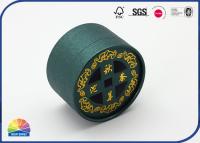 China Tea Packaging Custom Paper Gift Tube With Die Cut Window Lid for sale