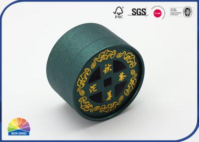 China Tea Packaging Custom Paper Gift Tube With Die Cut Window Lid for sale