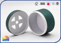 China Tea Packaging Custom Paper Gift Tube With Die Cut Window Lid for sale