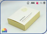 China 4c UV Print White Kraft Paper Folding Cosmetic Box Debossing Logo for sale