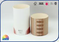 China 2pieces Unrolled Edge Cylinder Paper Packaging Tube Biodegradable for sale
