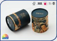 China Eco Friendly 157gsm Chrome Paper Tube Box Gift Packed Round Box for sale