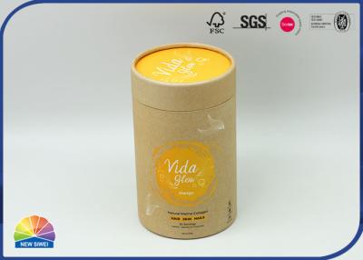 China Matte Lamination Recyclable Kraft Cylinder Container Pack Tea for sale