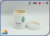 China White Paper Core C1S Printed Cylinder Containers Matte Lamination for sale