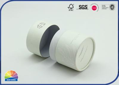 China UV Print White Kraft Paper Packaging Tube Pack Artisanal Candle for sale